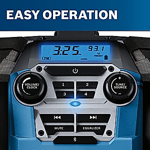 BOSCH GPB18V-5CN 18V Jobsite Radio with Bluetooth® 5.0 and Power Station , Black