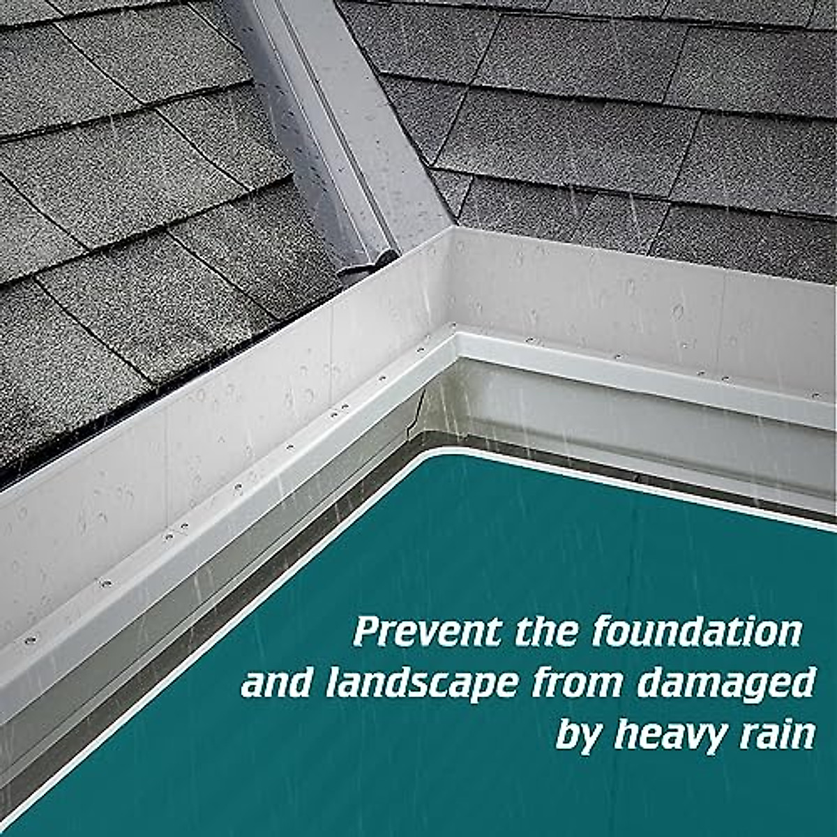 Daisypower 8 Pack Gutter Valley Splash Guards,Rainwater Roof Rain ...