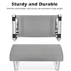 Foot Rest Under Desk for Office Use, Feet Rest for Under Desk Footstool Office Footrests, PU Self-Skinning Foam Foot Stools, Soft and Comfortable, Gray