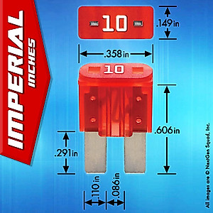 BioFuse Micro2 APT ATR 6-Piece 20A Automotive Car Fuses (Set of 6 Micro 2 Blade Fuses) Transparent and Clearly Marked
