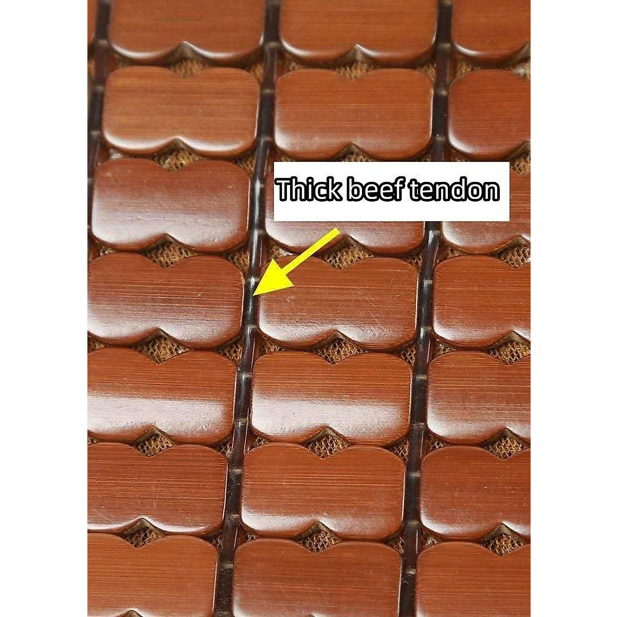 Double Cooling Bamboo Sleeping Mat, Foldable Carbonized Mahjong Mattress for Summer, Smooth Breathable Pad for Bedroom and Travel(Khaki,1.5 * 1.95m)