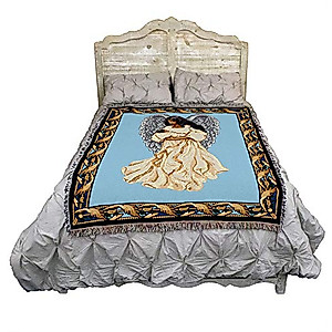 Pure Country Weavers Guardian Angel and Baby 3 Blanket - Religious Gift Tapestry Throw Woven from Cotton - Made in The USA (72x54)