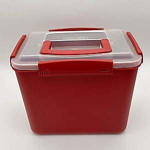 Generic Food Storage Container Kimchi Fermentation Compatible with Samsung LG All Refrigerator 7L 3.2L Set, RED