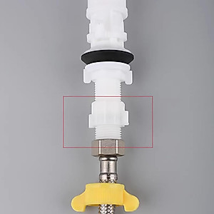 Wonchael WKP001 2-PACK Plastic Water Inlet Adapter 7/8 Inch Female to 1/2 Male for Toilet Fill Valve Replacement Kit Part