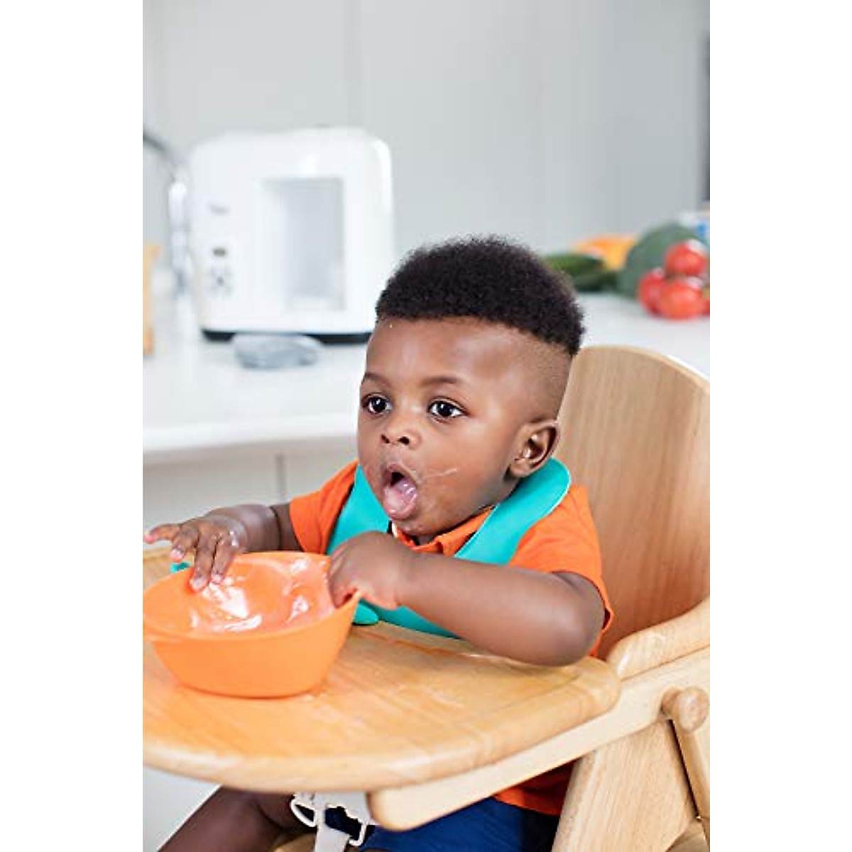 Tommee Tippee Easi-Roll Baby Bib, Crumb & Drip Catcher, Pink & Teal - 7+ Months, 2 Count