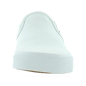 Vans Women's Asher Low Slip On Sneaker Wht/Wht 7.5 Medium US