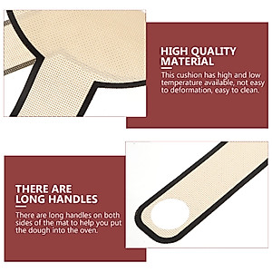 Cabilock Kitchen Mats Baking Mat for Oven Bread Baking Glass Fiber Bread Baking Mat Handle Dough Transfer Mat Bread Sling Replace Parchment Paper (Brown) Sourdough Bread