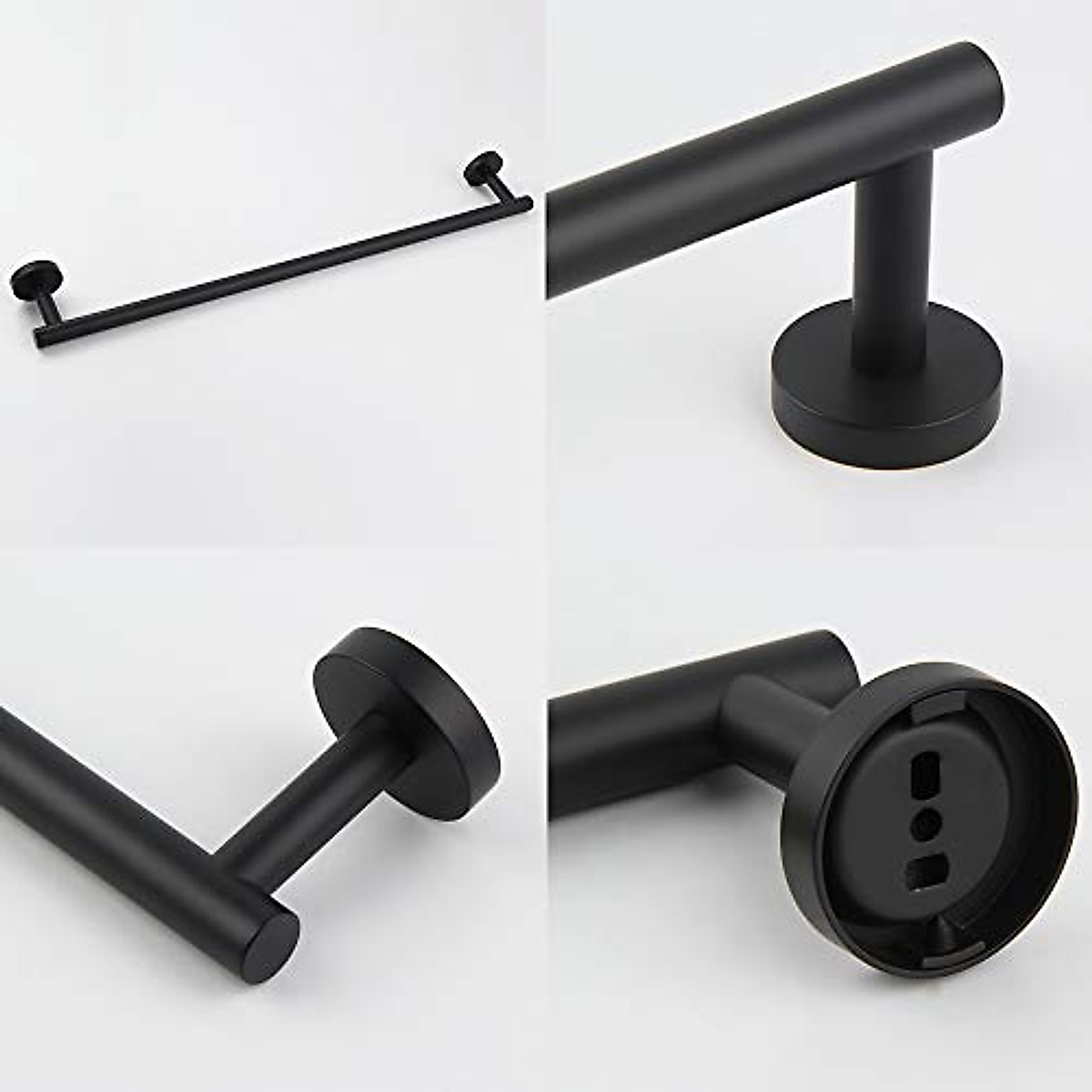 GERZWY Bathroom Towel Bar 30" Stainless Steel Towel Bar Matte Black Contemporary Style Wall Mount for Bath Kitchen AG1101C75-BK