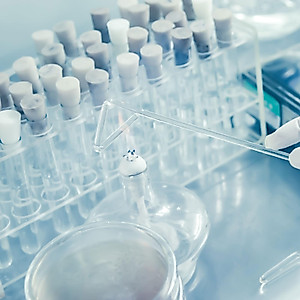 PATIKIL 30 Holes Test Tube Rack, 22.5mm Round Hole Acrylic Test Tube Holder Stand Suitable for 2ml, 3ml Test Tube for Laboratory Centrifugal Tube Scientific Experiments, Clear