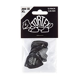 Dunlop Tortex Jazz III XL Black 1.35mm Player's Pack (12)