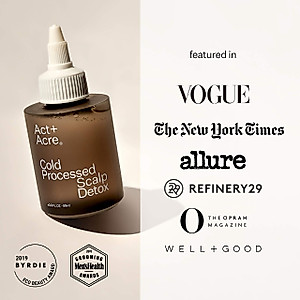 ACT+ ACRE Cold Processed Scalp Detox Oil - Sulfate-Free Care for Flaky, Dry and Itchy Scalp - Promotes Thicker, Fuller-Looking Hair