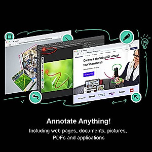 Penpower RemoteGo Digital Writing Pad | Video & Voice Comment on PDF | Digital Whiteboard, Annotation, and Screen Recording | Pen Tablet for Adults