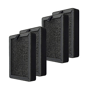 PUREBURG LV-H128-RF Replacement Filter Compatible with LEVOIT LV-H128 Air Purifier, 2-Pack(4 Filters) H13 HEPA 4-Stage Filtration Activated Carbon 2-IN-1