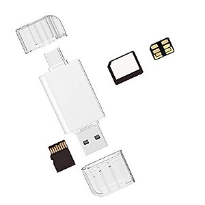JSER USB-C Type C USB 2.0 to NM Nano Memory Card & TF Micro SD Card Reader Compatible for Huawei Cell Phone & Laptop