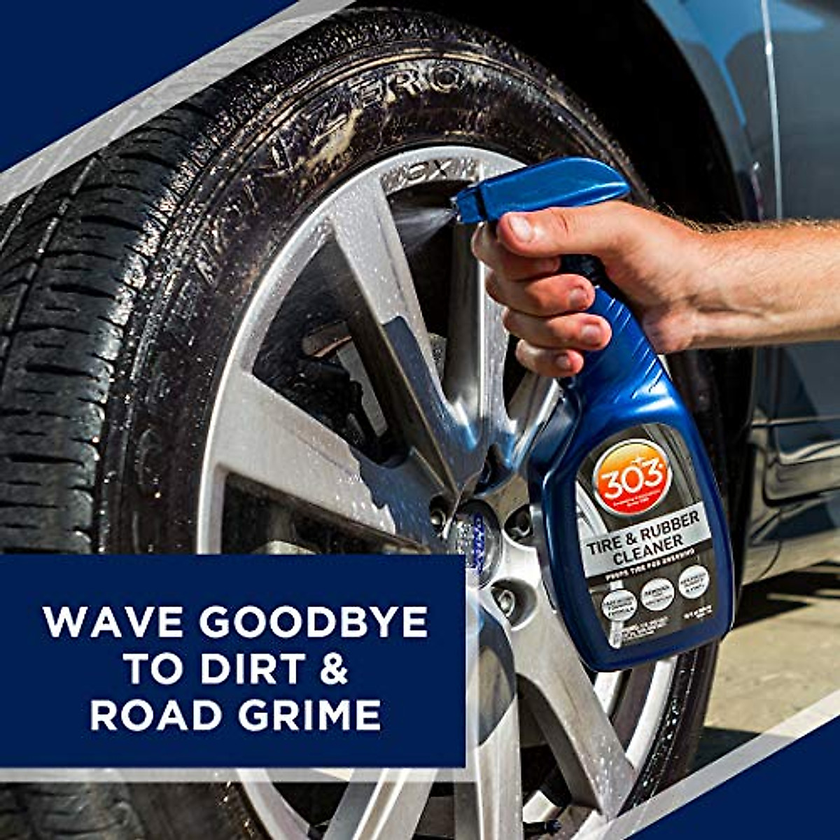 303 Tire and Rubber Cleaner - Preps Tires for Dressing - Fast Acting Foaming Formula - Removes Tire Browning - Safe for All Rubber and Vinyl, 32 fl. oz. (30579CSR)