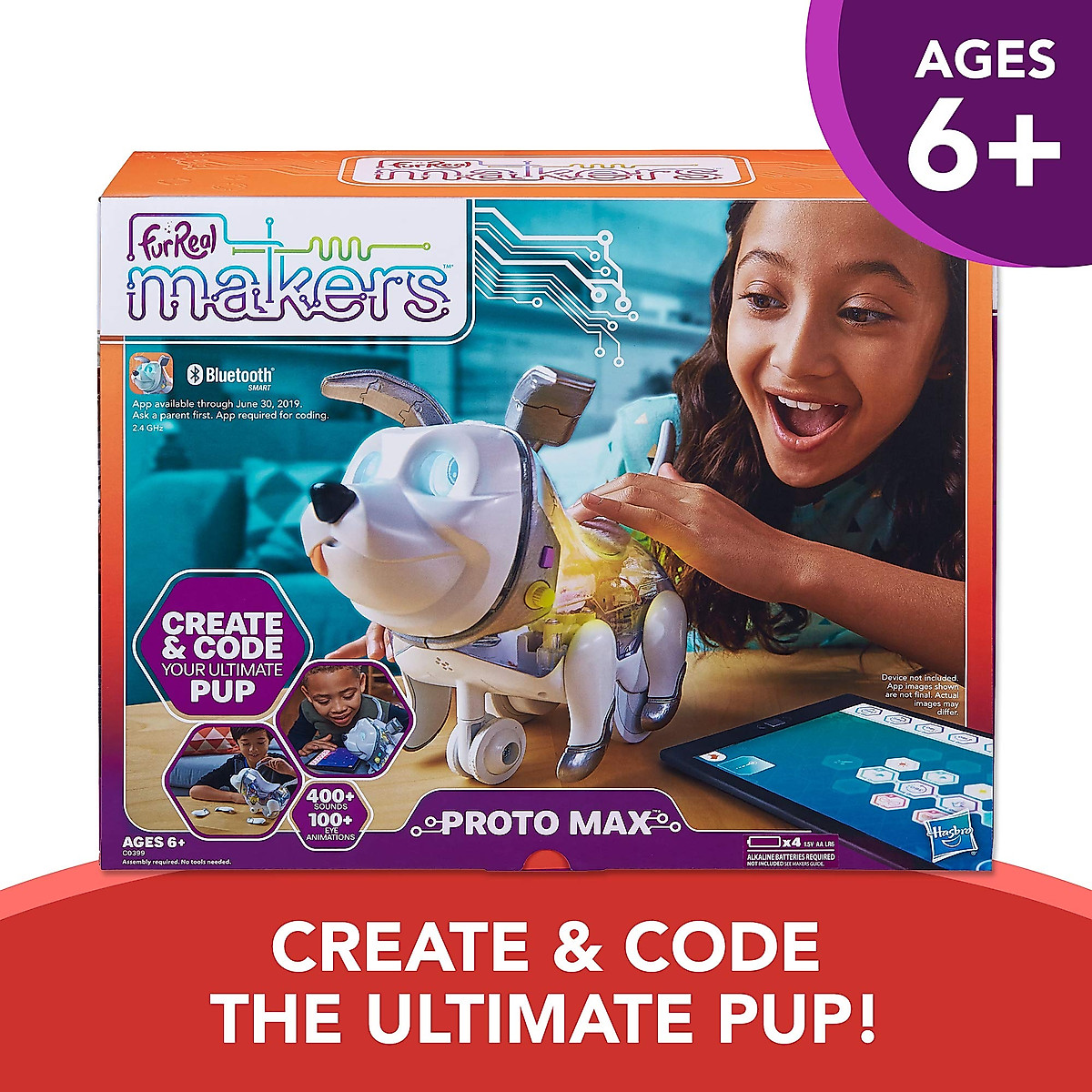 FurReal Makers Proto Max Interactive Pet Toy, Unassembled, Free Downloadable App, Ages 6 & Up