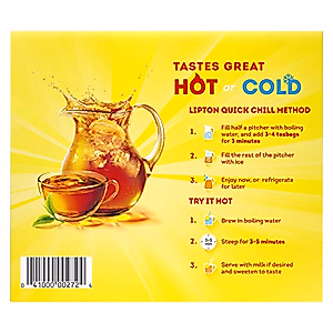 Lipton Tea Bags For a Delicious Beverage Decaffeinated Black Tea Caffeine-Free and Made With Real Tea Leaves 75 Tea Bags