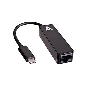 V7 V7UCRJ45-BLK-1N Network Adapter USB-C Gigabit Ethernet, Black