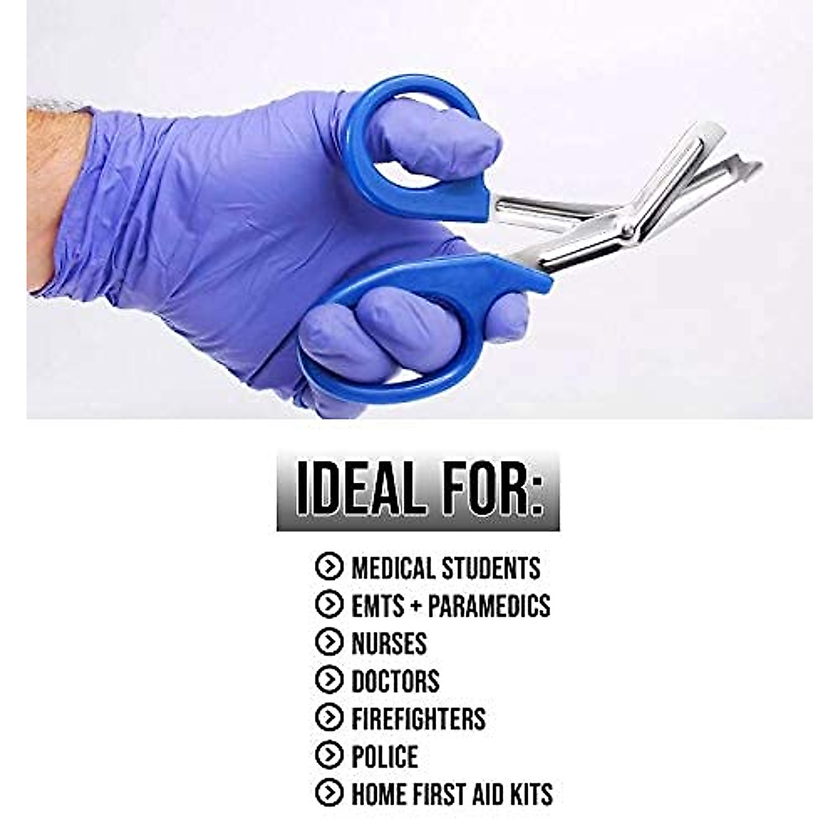 Pink Stethoscope Kit with 7.5" Nurse Scissors and Pupil Gauge Penlight - Ideal Gift for EMT, Nurse, Medical Student, Paramedic and First Responders