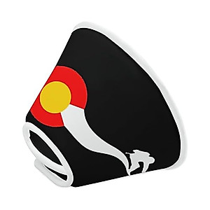 Colorado Flag Ski Soft Dog Cone Collars Protective Adjustable Cat Recovery Collar to Stop Licking XL