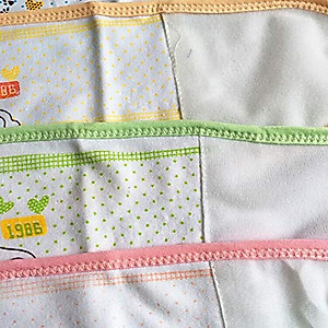 Lzttyee 4PCS Cotton Baby Infant Belly Band Cartoon Soft Umbilical Cord Navel Belt (Random Color)