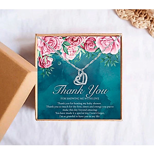 Babyshower Hostess Thank You Gifts for Babyshower Host Baby Shower Host Necklace Gift Thank You for Hosting My Baby Shower Gifts for Baby Shower Hostess Appreciation Gifts Thank You Card Appreciation