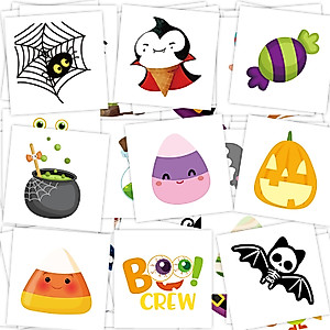 Halloween Tattoos for Kids 144 PCS Halloween Temporary Tattoos Bulk Halloween Party Favors Goody Bag Stuffers Halloween Party Supplies