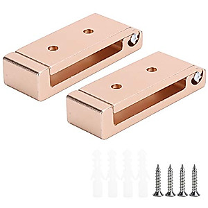 Yosoo 2 Sets Rose Gold Coat Hook, Aluminum Alloy Foldable Adhesive WallMounted Wardrobe Clothes Hanger for Home