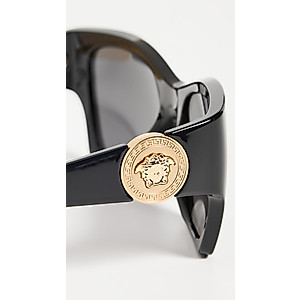 Versace VE 4452 GB1/87 Black Plastic Fashion Sunglasses Grey Lens