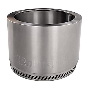 CRAFTSMAN 19.5" Smokeless Wood Fire Pit Portable Stainless Steel Camping, RVing, Backyard Bonfire fire Pit