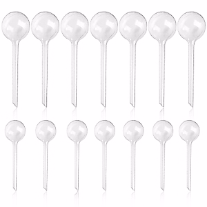 14 Pcs Plant Clear Watering Bulbs,Plastic Automatic Self-Watering Globes,Garden Water Device Watering Bulbs for Plant Flower Indoor Outdoor