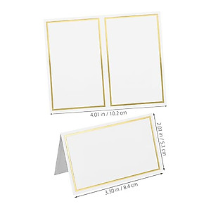 LABRIMP 120pcs Hot Stamping Table Card Table Cards Seating Cards Table Tents Place Cards for Table Setting Wedding Place Cards Tabletop Place Cards Food Labels for Party Buffet Paper Jam