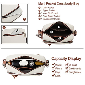 CLUCI Small Crossbody Purses for Women Trendy, Vegan Leather Women's Crossbody Handbags with Adjustable Wide Strap