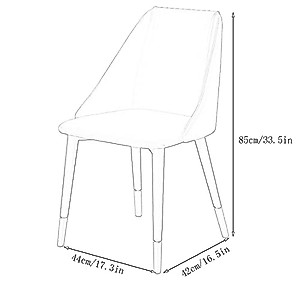 MZLaly Dining Chairs Set of 6,Leather Kitchen Counter Lounge Living Room Reception Chair with Ergonomic Backrest and Metal Legs (Color : Orange)