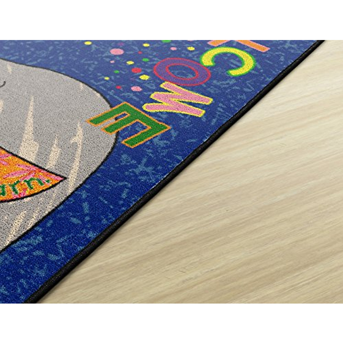 Flagship Carpets Childrens Multicolor Welcome Mat for Classroom or Kids Home School Room, Kids Room and Playroom or Entryway Rug, 2' x 3', Elephant