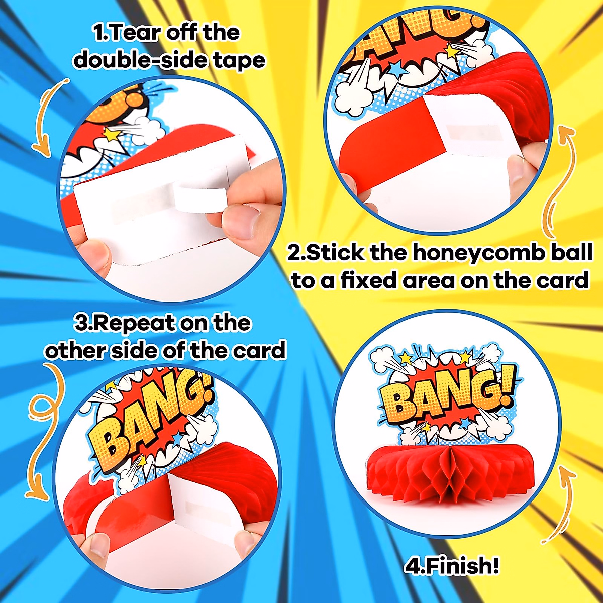 27pcs Super Theme Party Decorations Set Hero Birthday Banner Hanging Swirls and Honeycomb Centerpieces Fun Hero Theme Party Decor for Boys Girls Kids Baby Shower Party Supplies Favor