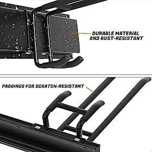 touekeng Garage Storage Tool Organizer,Garage Organization Wall Mount Rack Hanger,Super Heavy Duty Steel Garden Tool Organizer (6Hooks, 2Rails 32 in)