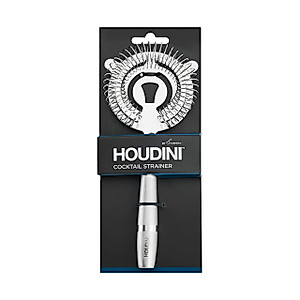 Houdini Strainer Cocktail Accessory, 8 Inches, Stainless Steel
