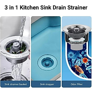 3-in-1 Stainless Steel Sink Aid,And no more stinky kitchen (1PC)