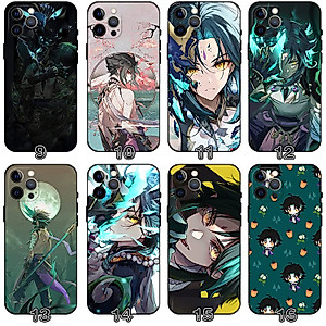 RegisBox Xiao Phone Case Yaksha Xiao Phone Cover Liyue Adeptus Xiao Mains Gifts Multicolor