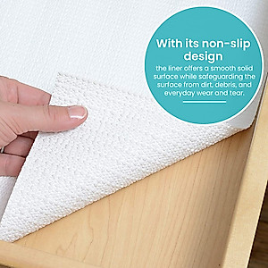 Con-Tact Brand Grip Prints Durable Non-Adhesive Non-Slip Shelf and Drawer Liner, 18" x 8', White