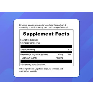 UpNourish Magnesium Glycinate Chelate 500mg Capsules - Highly Absorbable Chelated Magnesium - Pure Magnesium Supplement for Sleep & Calm Support, Nervous, Muscle & Bone Health