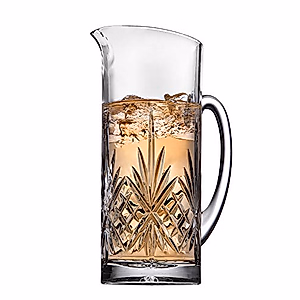 Godinger Beverage Pitcher Carafe, Cocktail Bar Mixing Glass - Dublin Collection, 34oz