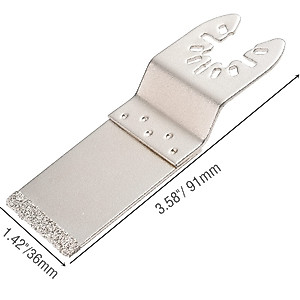 Ettonsun 4 Pcs Diamond Oscillating Tool Blade, Flush Cutting Oscillating Multitool Saw Blades for Grout Removal, Cleaning Mortar