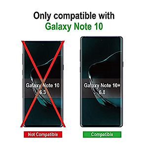 AACL Screen Protector for Samsung Galaxy Note 10 Plus,6.8 Inch,Curved Tempered Glass,Compatible with Ultrasonic Fingerprint Scanner,2 Pack