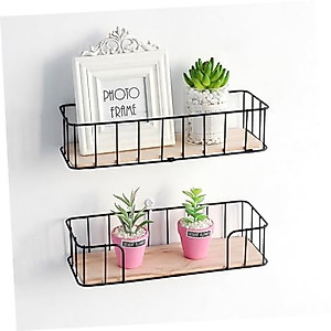 CAXUSD 2pcs Bathroom Storage Mounted Storage Shelf Home Storage Rack Bookshelf for Office Storage Stand Wall Mounted Shelves for Storage Floating Bookshelves Hanging Wall Wooden