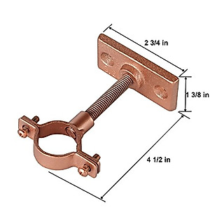 Lily's Home Bar Wall Mount Single Wine Bottle Display Holder, Industrial Design with Mounting Hardware, Works with Wine or Liquor Bottles, Copper Finish (4-1/2” x 1-3/8” x 2-3/4”)