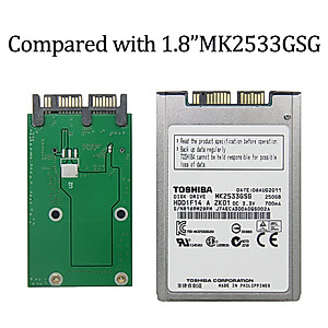 FLEANE 256GB MS02 MicroSata SSD Compatible with HP 2740p 2730p 2540p IBM X300 X301 T400S T410S Replace MK1233GSG MK1633GSG MK2533GSG 1.8" HDD (256GB)