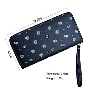 Ladies Wallets, PU Leather Long Wallets, Multi-card Slot Flower Wallets, Zipper Pocket Coin Purses, New Large-capacity Wallets, Exquisite Gifts for Girlfriends and Colleagues