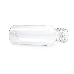 30ml 1 oz Plastic Pour Bottle with Flip Cap Empty Travel Sample Containers Jar for Emollient Water Shower Gel Emulsion - Pack of 12(Clear)